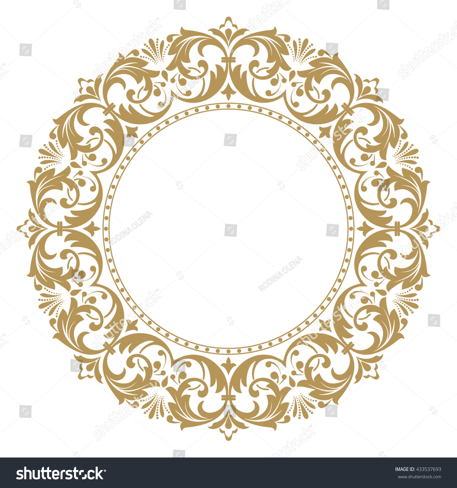 Decorative Line Art Frames Design Template Stock Vector (Royalty Free ...