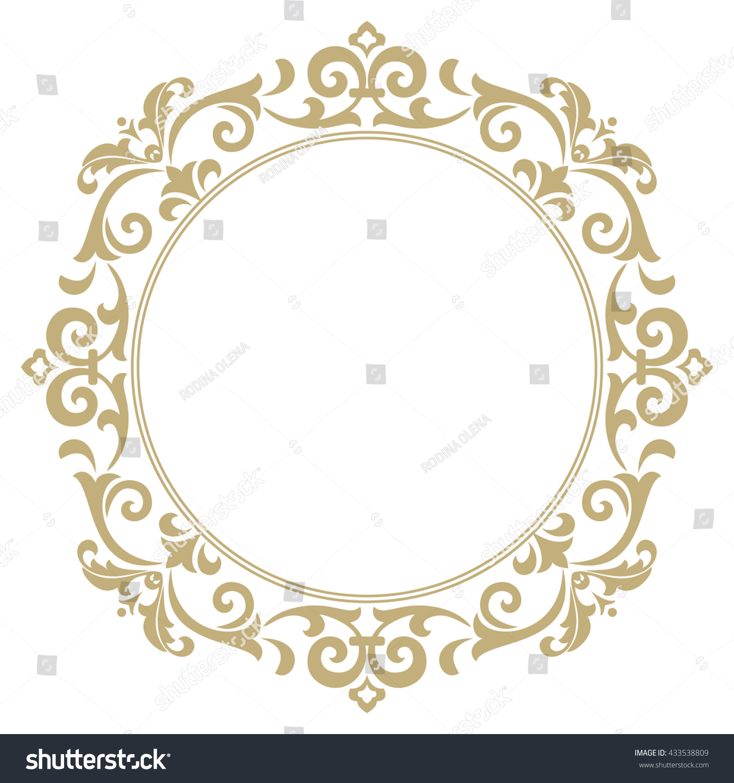 Decorative Line Art Frames Design Template Stock Vector (Royalty Free ...