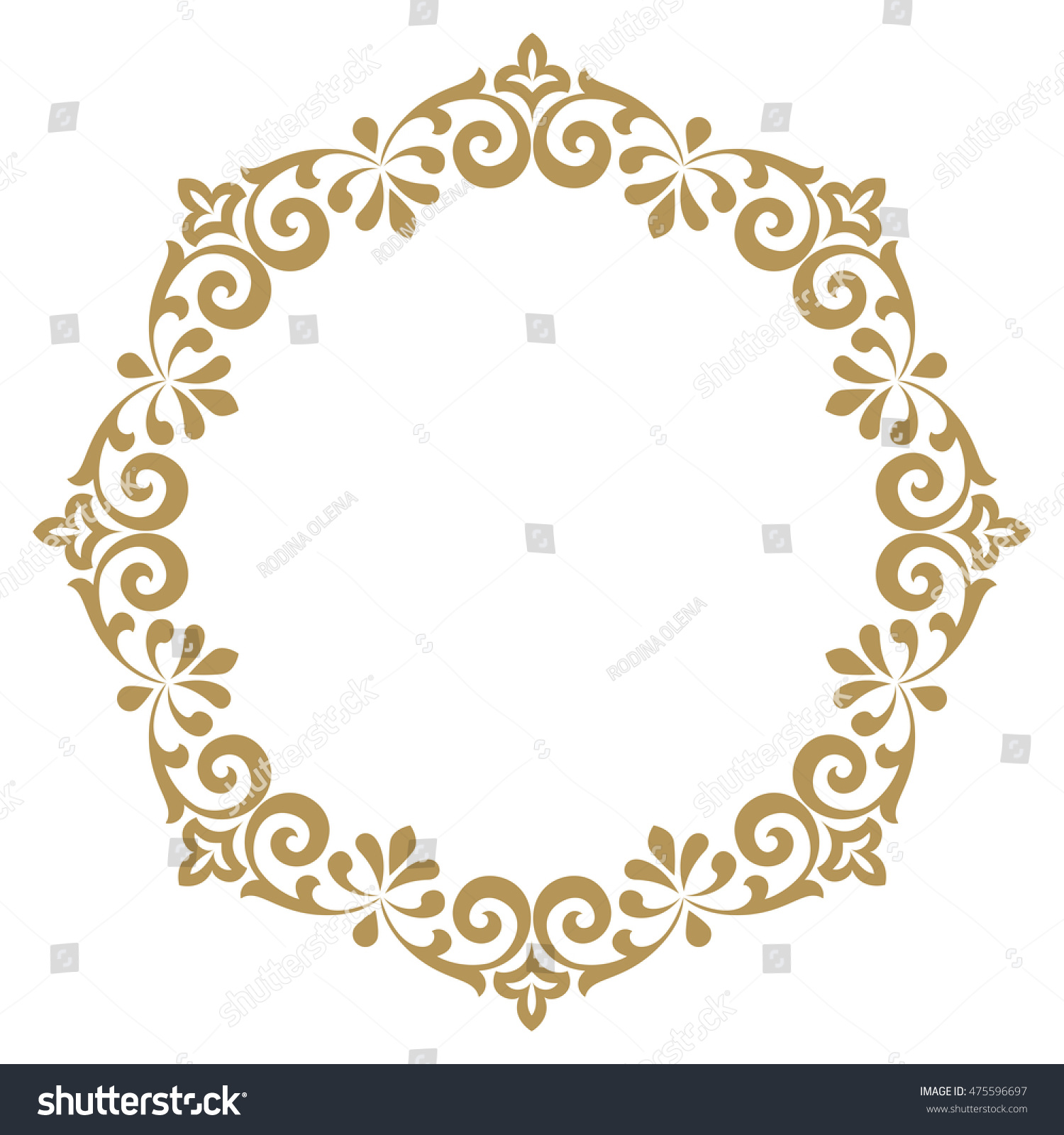 Decorative Line Art Frames Design Template Stock Vector (Royalty Free ...