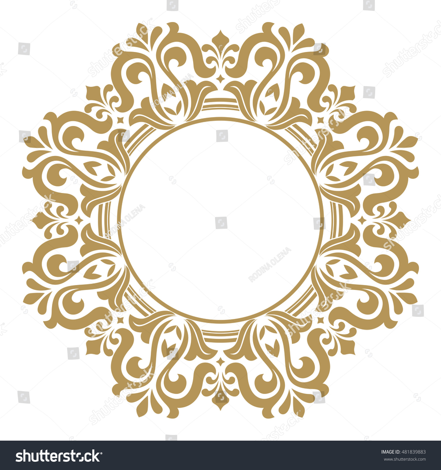 Decorative Line Art Frames Design Template Stock Vector (Royalty Free ...