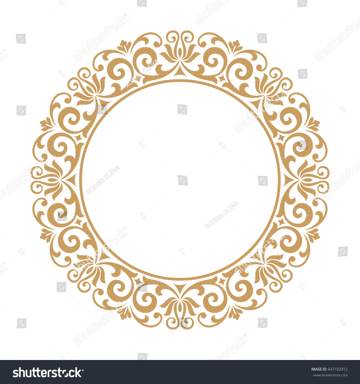 Decorative Line Art Frames Design Template Stock Vector (Royalty Free ...
