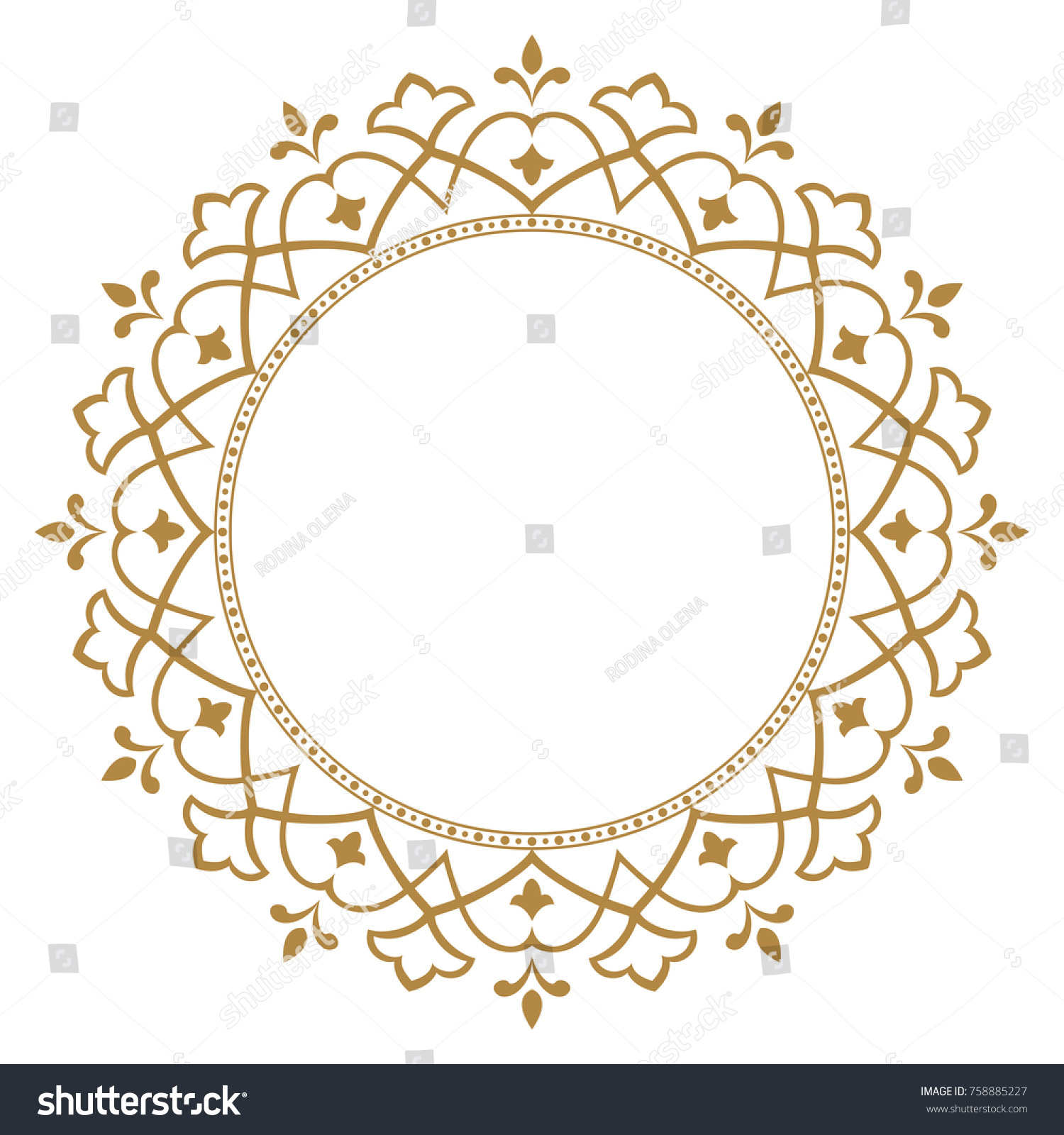 Decorative Line Art Frames Design Template Stock Vector (Royalty Free ...