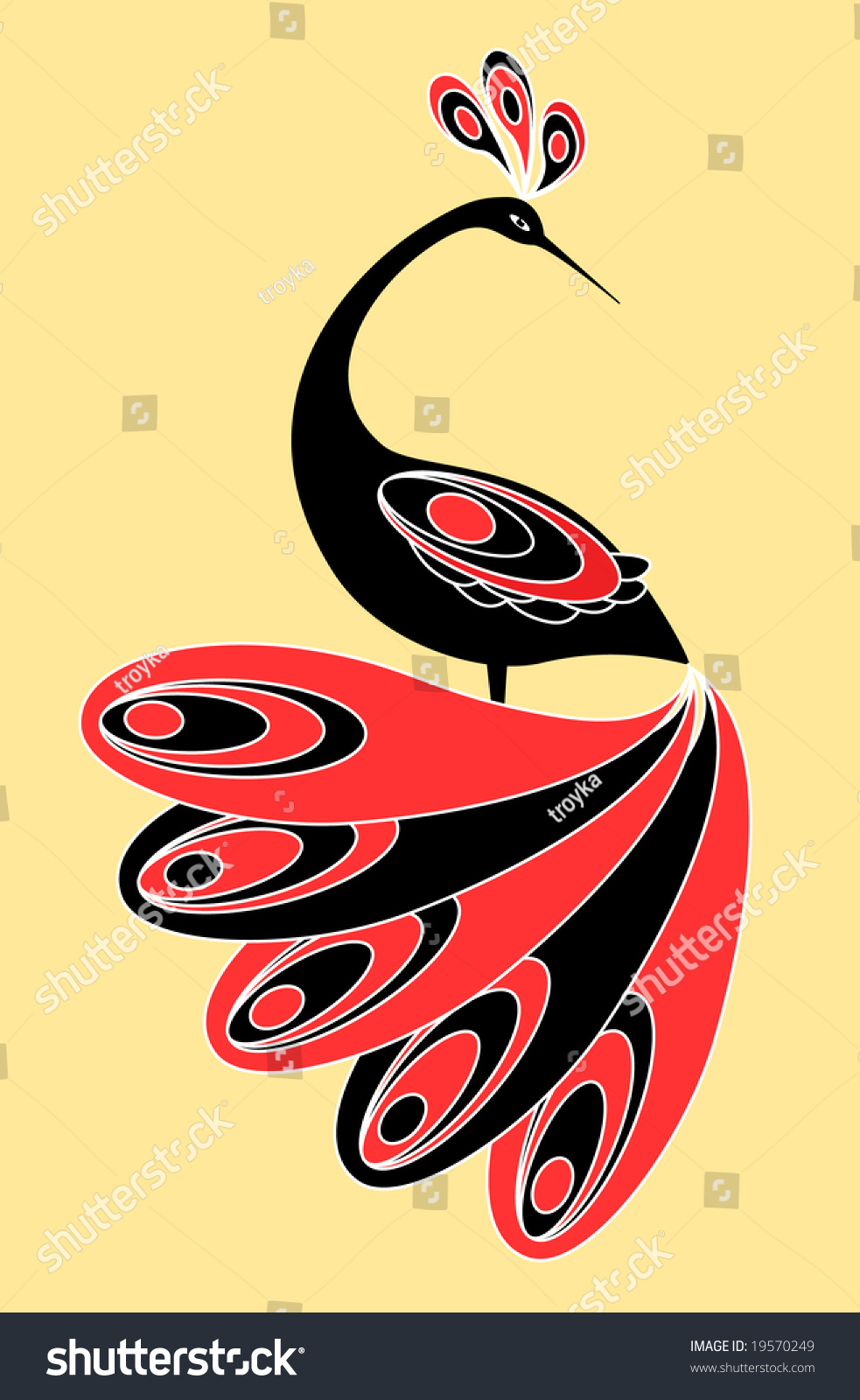 Decorative Magic Bird Vector Illustration Stock Vector (Royalty Free ...