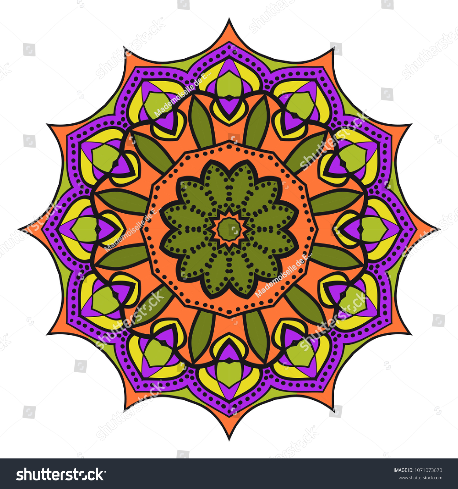 Decorative Mandala Flower Ornament Pattern Vector Stock Vector Royalty