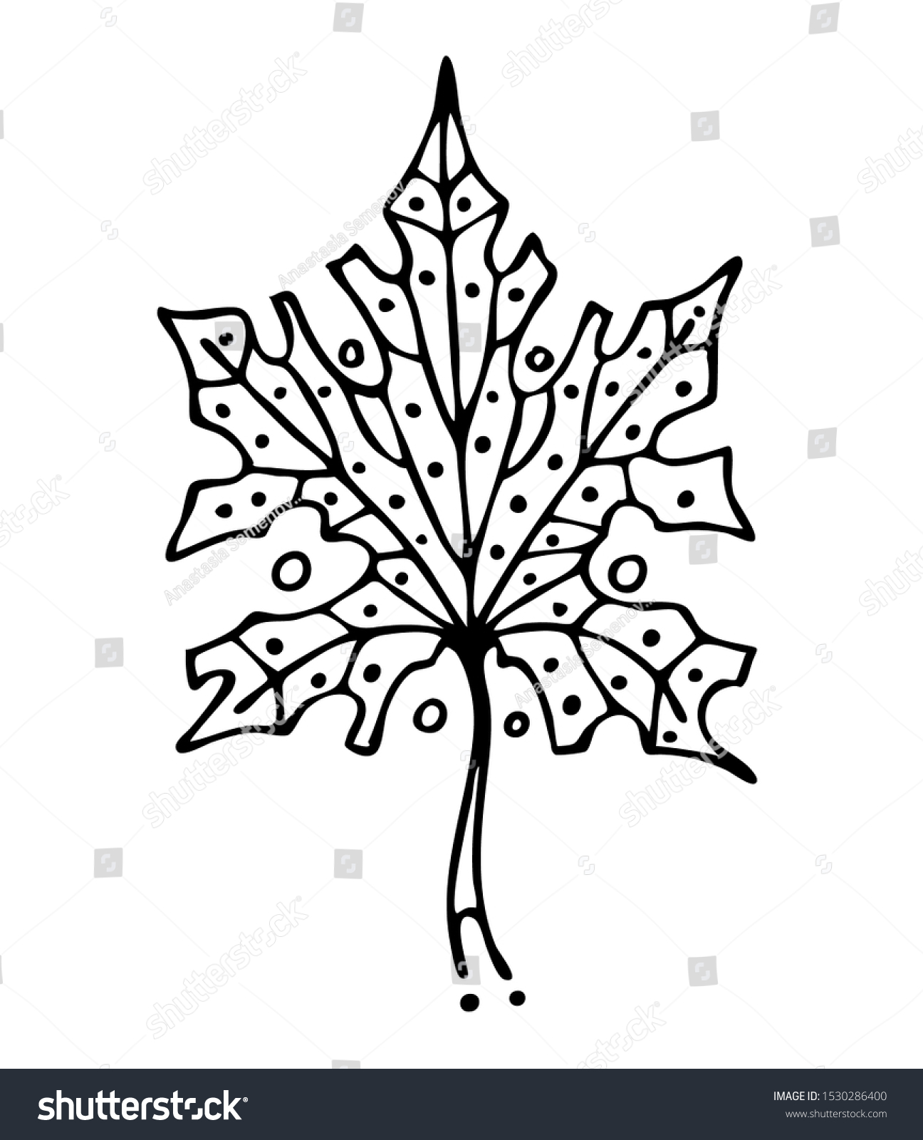 Decorative Maple Tree Leaf Vector Stock Vector (Royalty Free ...