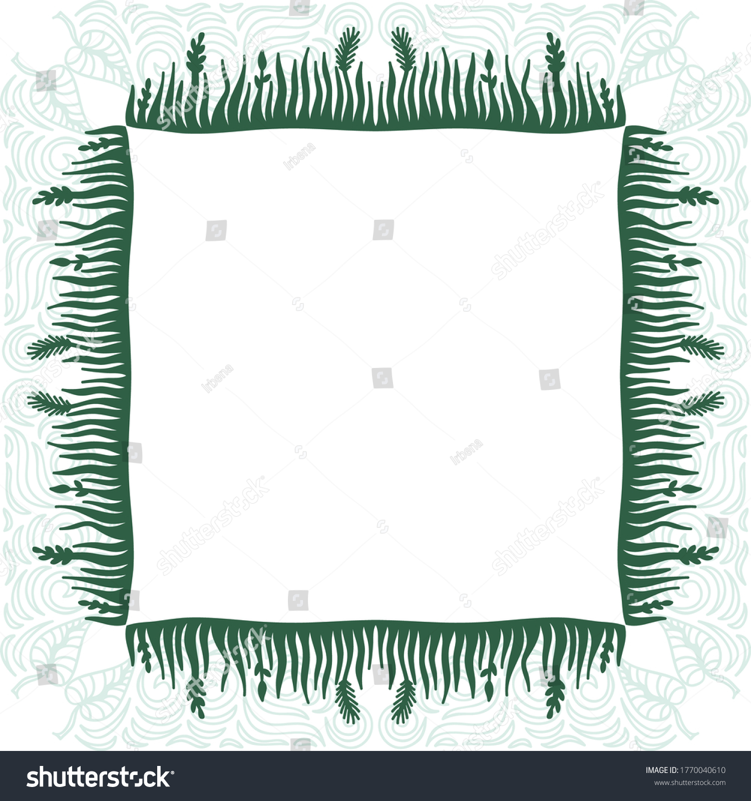 Decorative Nature Frame Vector Illustration Stock Vector (Royalty Free ...