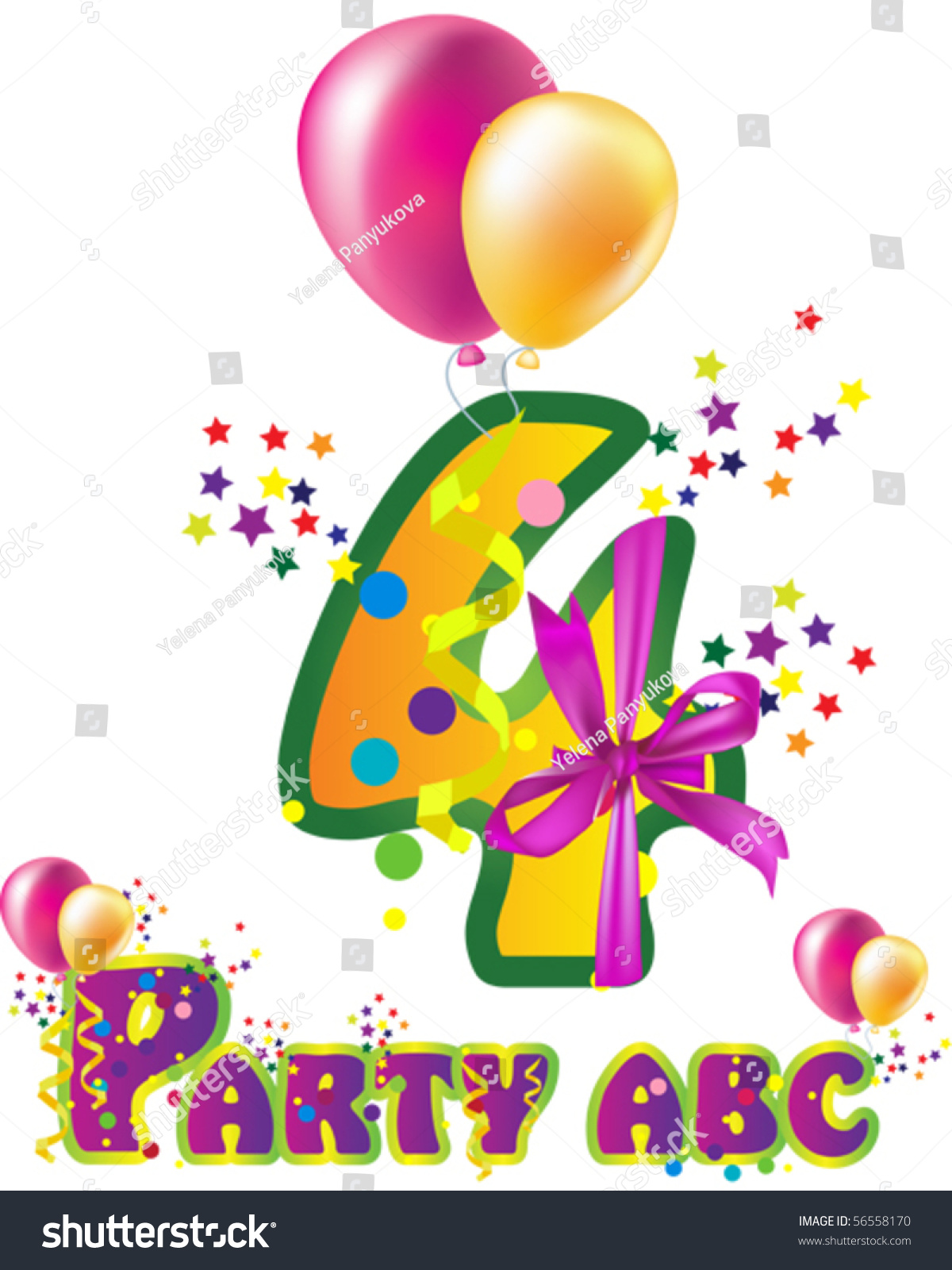 Decorative Party Number Sample Text Design: vector de stock (libre de ...