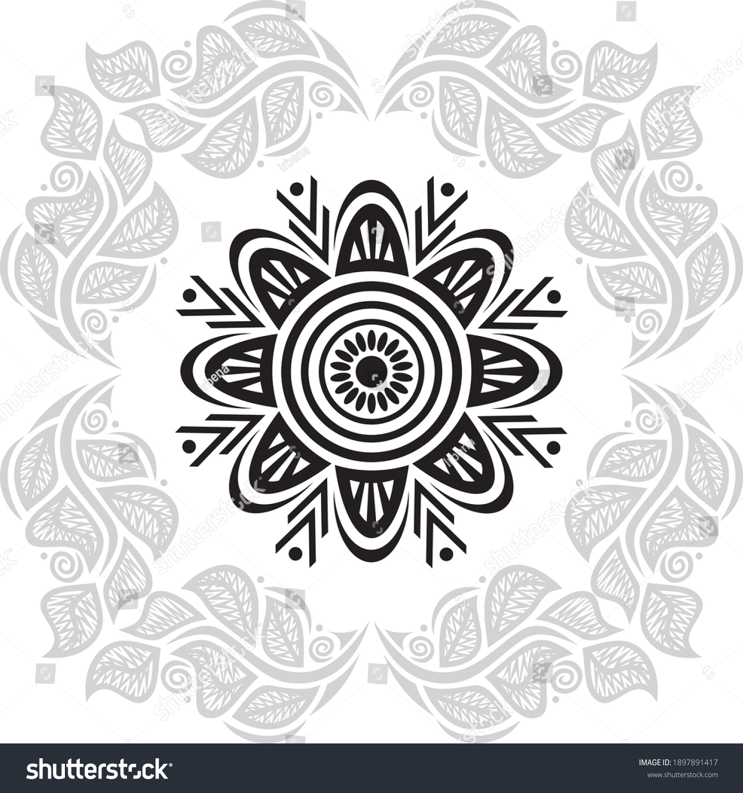 Decorative Pattern Flower Vector Illustration Stock Vector (Royalty ...
