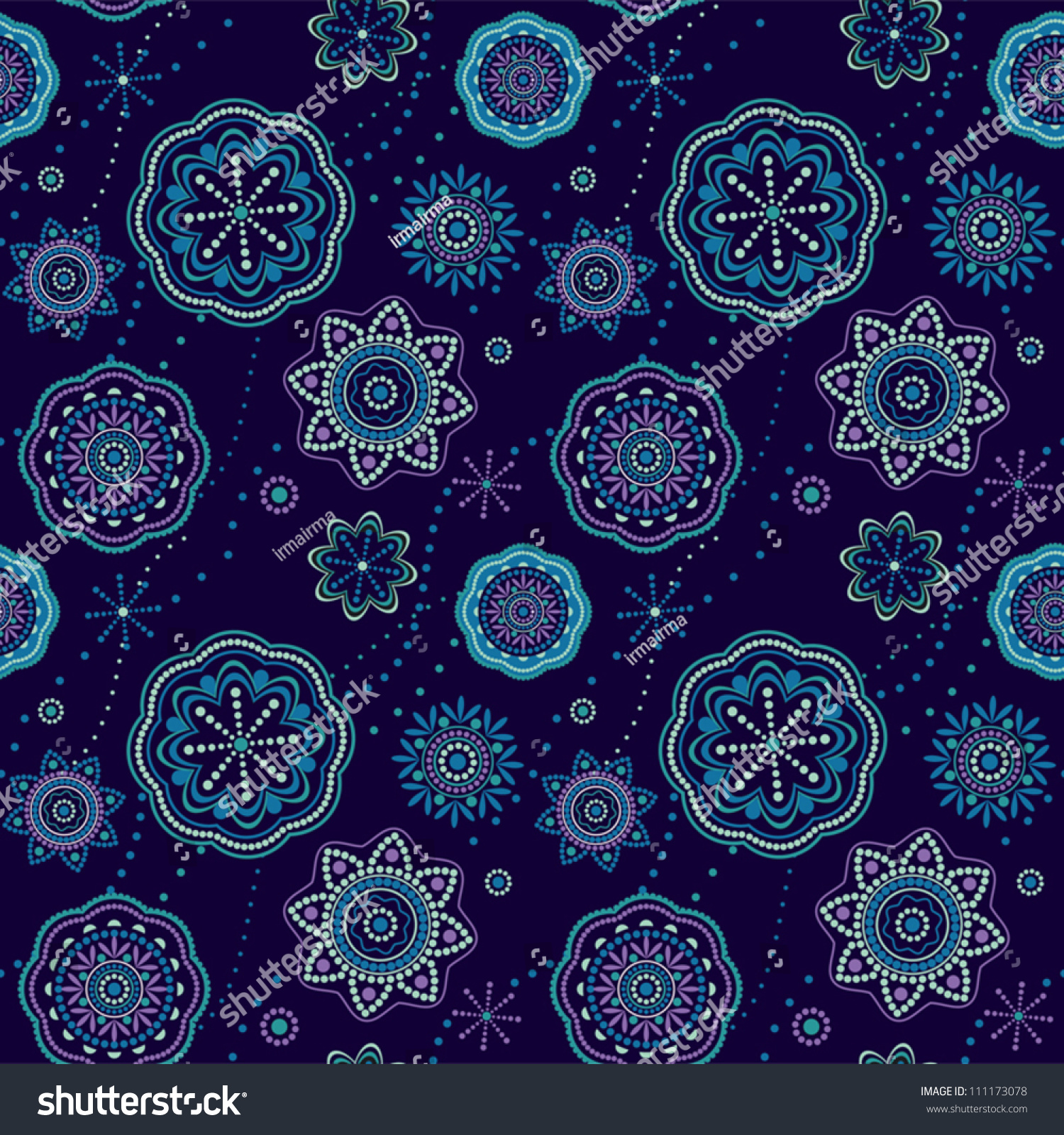 Decorative Pattern Seamless Texture Dark Blue Stock Vector (Royalty ...