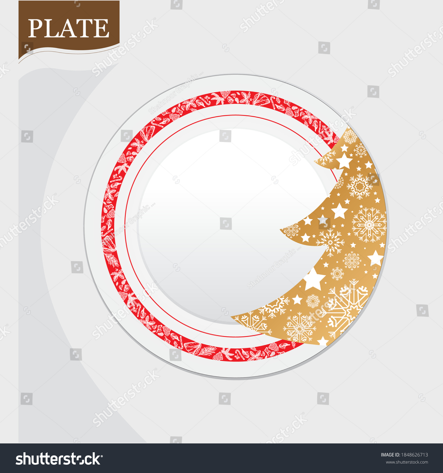 Decorative Plates Interior Design Stock Vector (Royalty Free ...