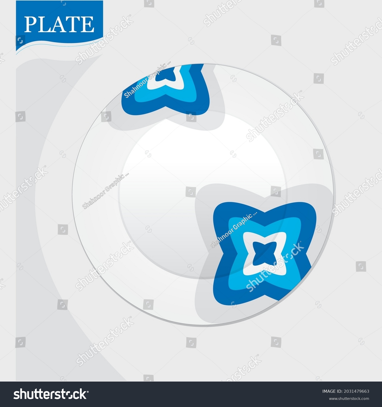 Decorative Plates Interior Design Stock Vector (Royalty Free ...