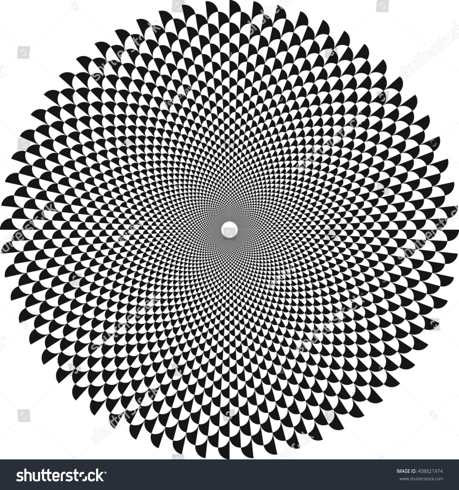 Decorative Radial Fan Pattern Stock Vector (Royalty Free) 408821974 ...