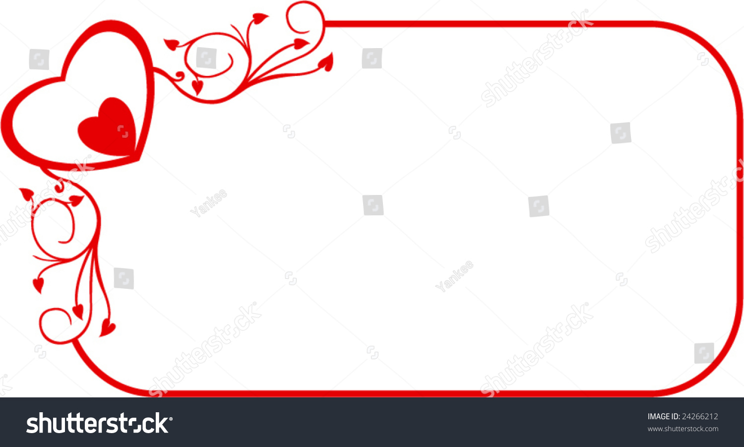 Decorative Red Frame Heart Stock Vector (Royalty Free) 24266212