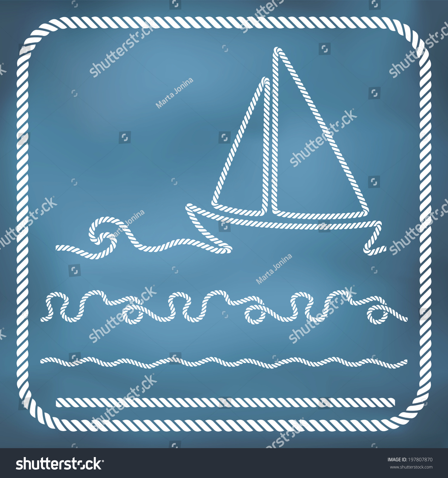 Decorative Seamless Nautical Rope Borders Stock Vector (Royalty Free ...