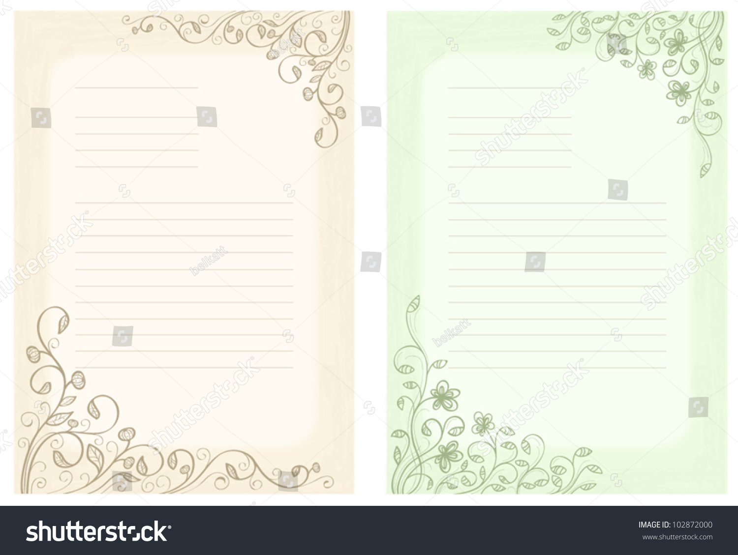 Decorative Sheets Letters Stock Vector (Royalty Free) 102872000 ...