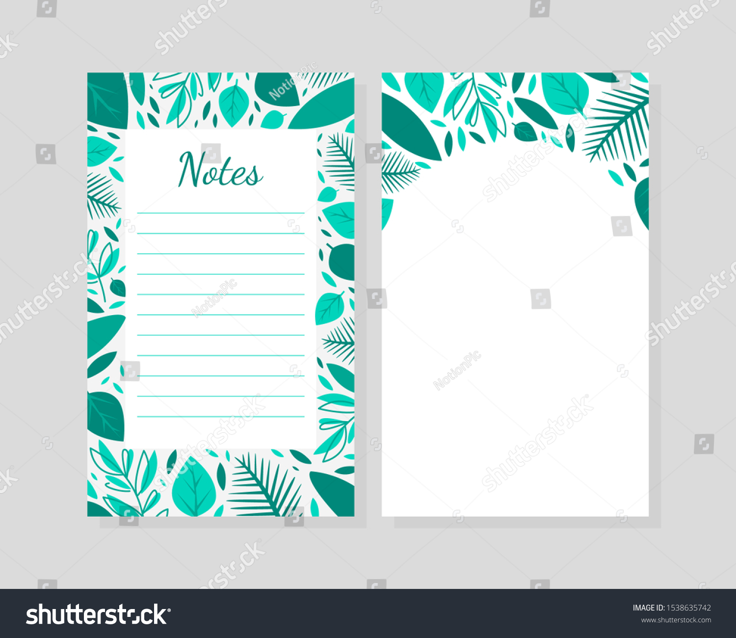 Decorative Sheets Notes Cartoon Vector Illustration Stock Vector ...