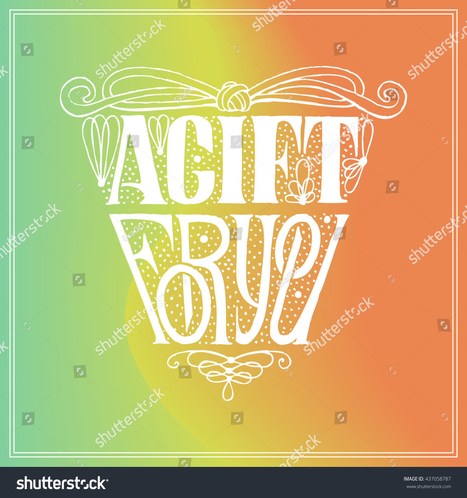 Decorative Vector Art Design Label Stock Vector (Royalty Free) 437058787