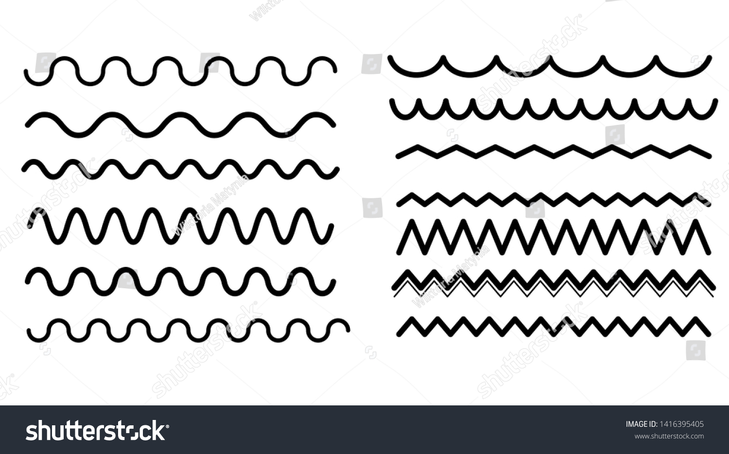 Decorative Wave Divider Vector Collection: vector de stock (libre de ...