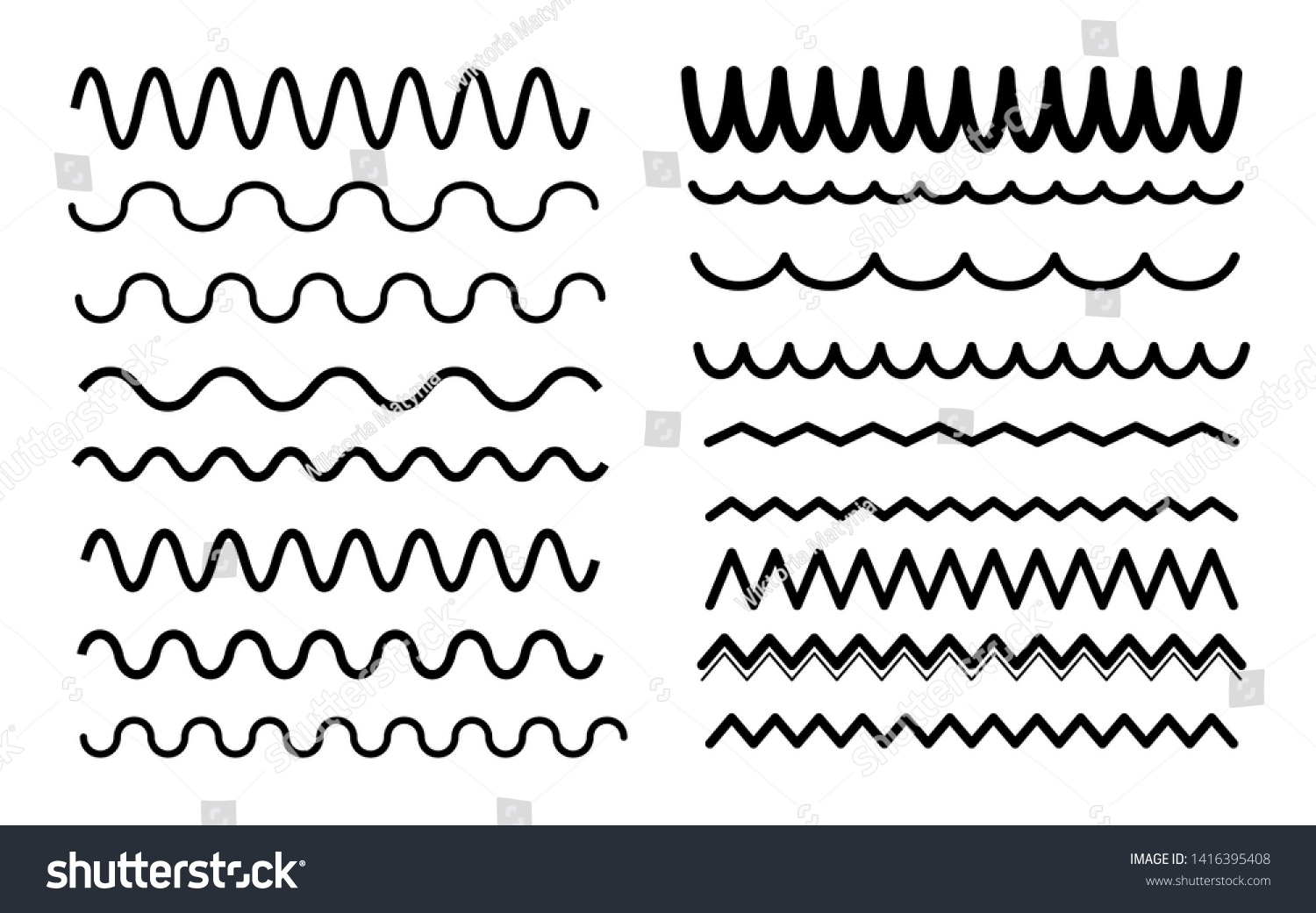 Decorative Wave Divider Vector Collection Stock Vector (Royalty Free ...