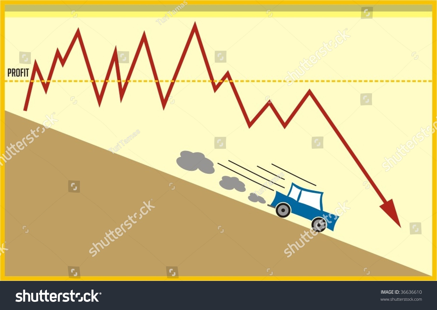 Decreasing Profit Illustration Stock Vector (Royalty Free) 36636610 ...