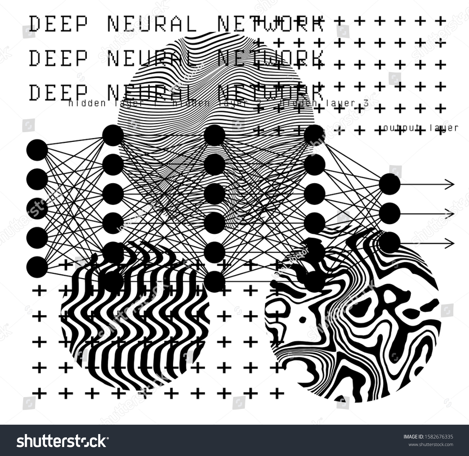 Deep Neural Network Graphic Scheme Artificial: vector de stock (libre ...