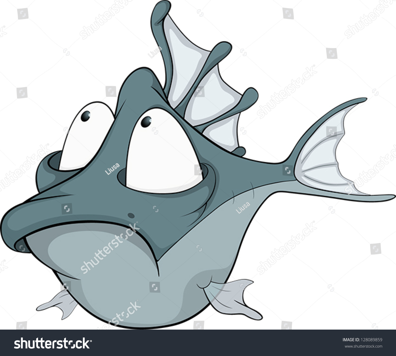 Deepwater Fish Cartoon Stock Vector 128089859 - Shutterstock