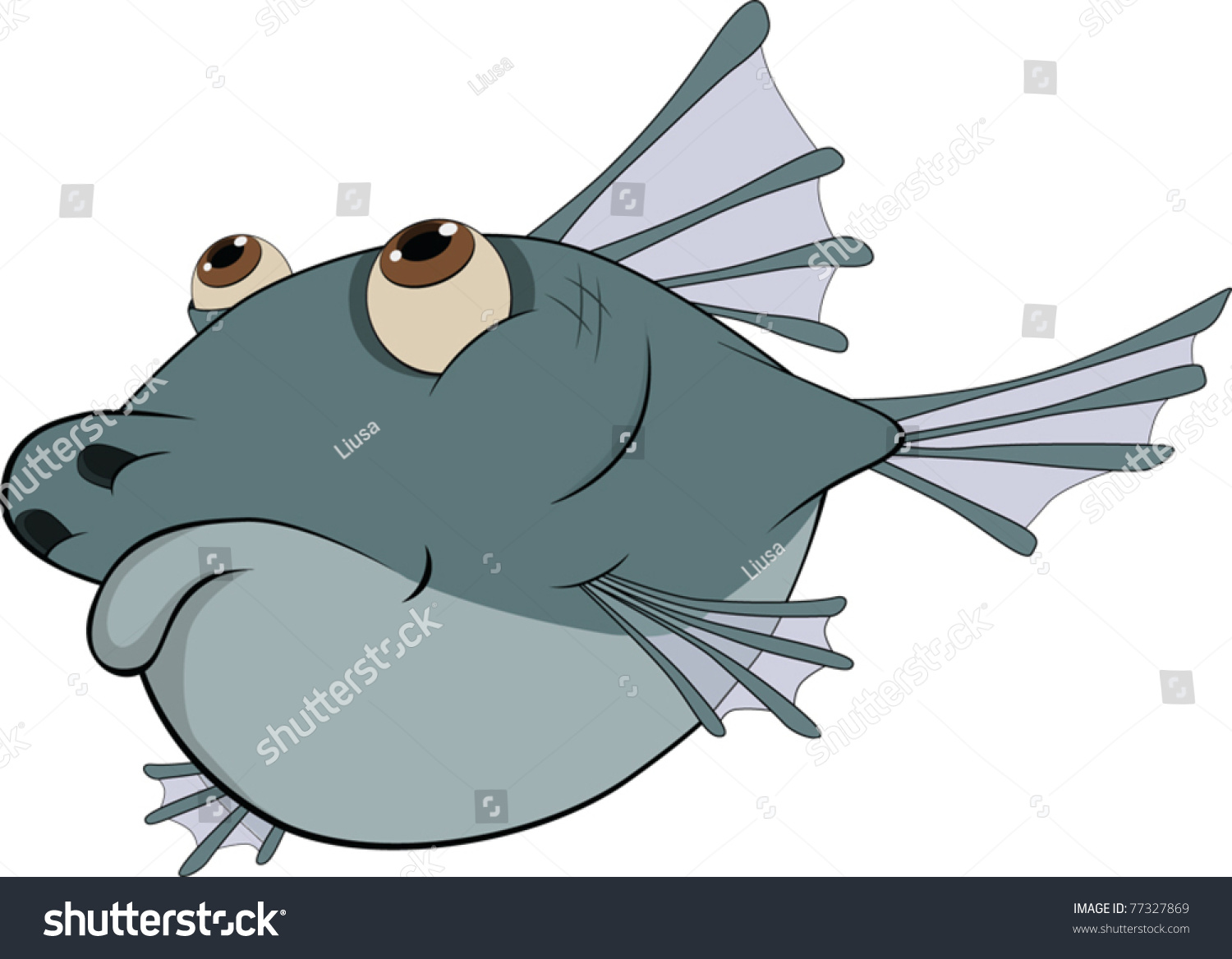 Deepwater Fish Cartoon Stock Vector (Royalty Free) 77327869 | Shutterstock