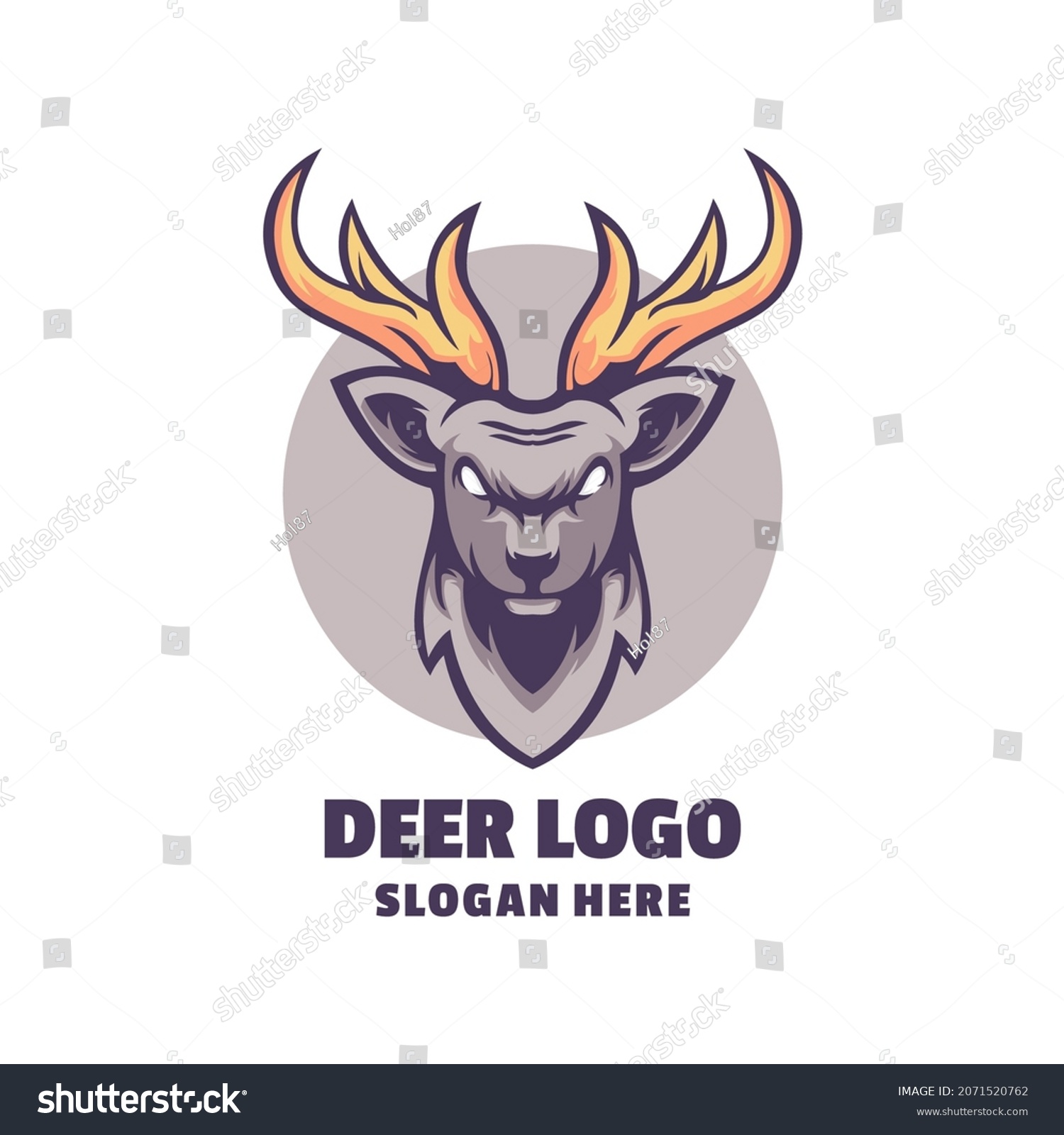 Deer Angry Cartoon Logo Vector Stock Vector (Royalty Free) 2071520762 ...