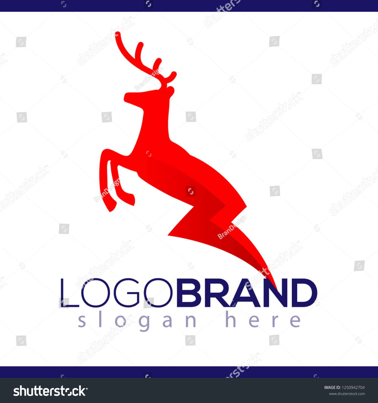 Deer Electric Energy Logo Vector Stock Vector (Royalty Free) 1250942704 ...
