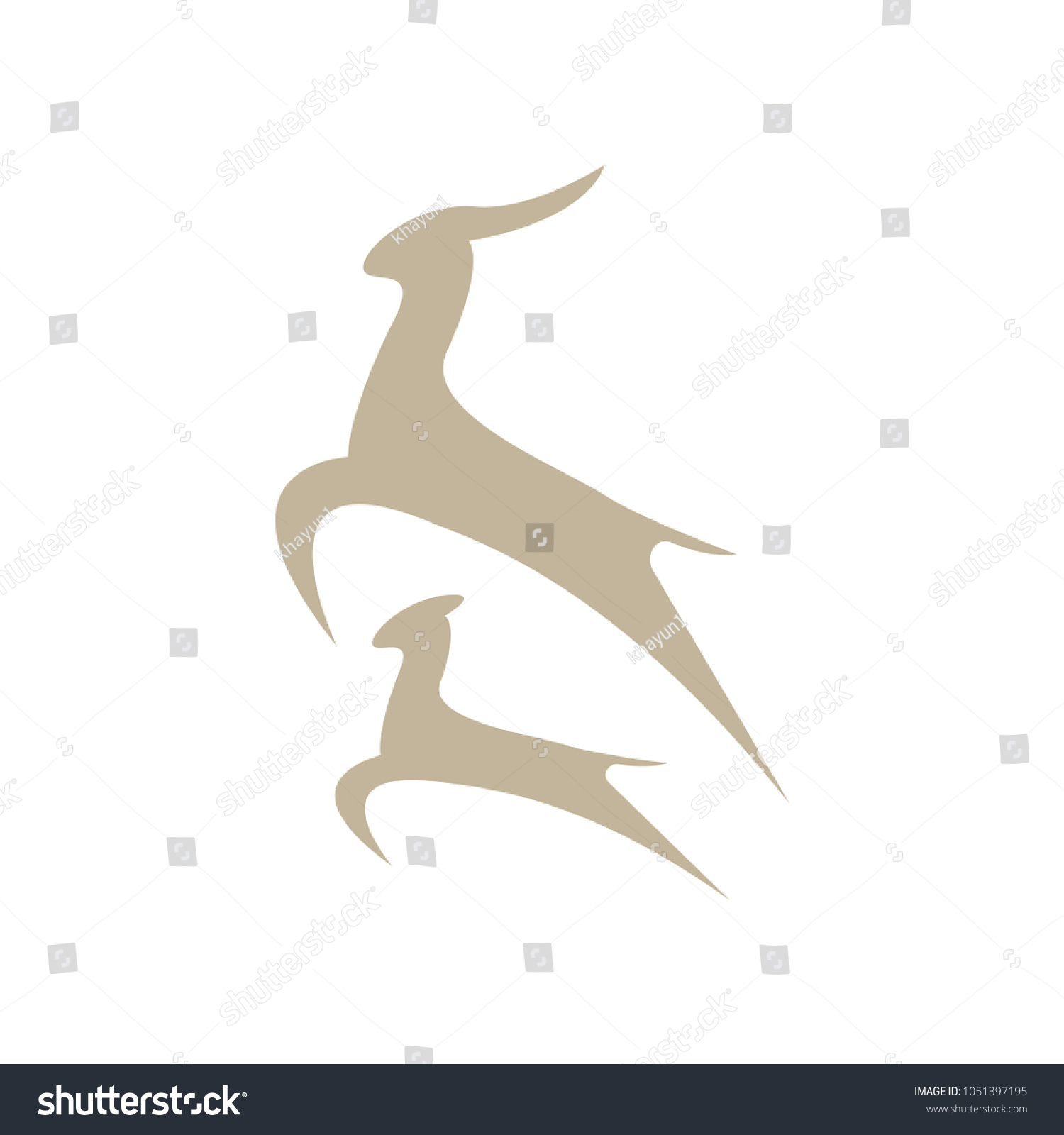 Deer Graphic Design Template Stock Vector (Royalty Free) 1051397195 ...