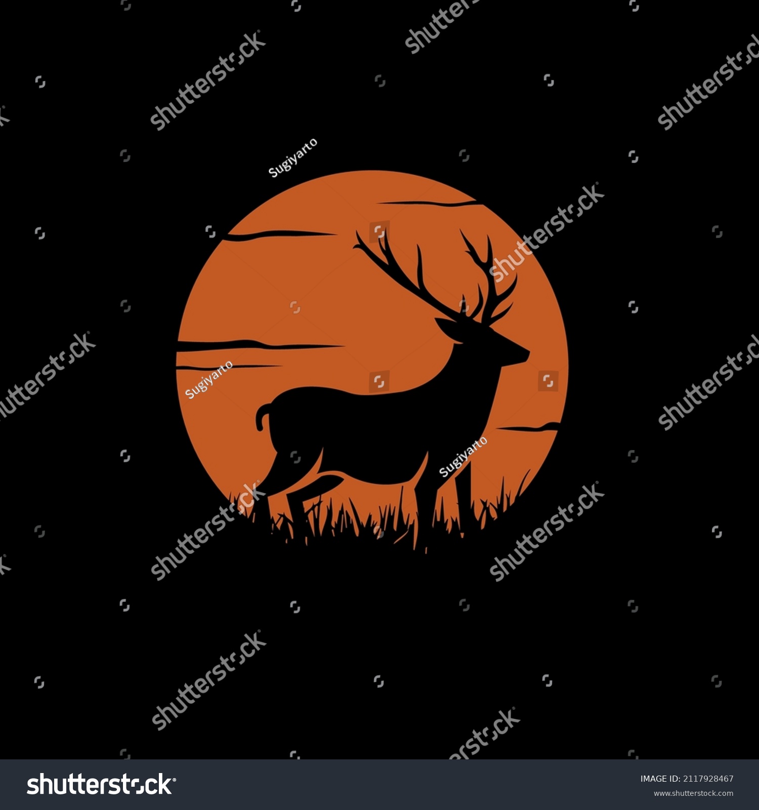 Deer Logo Design Vector Illustration Stock Vector Royalty Free