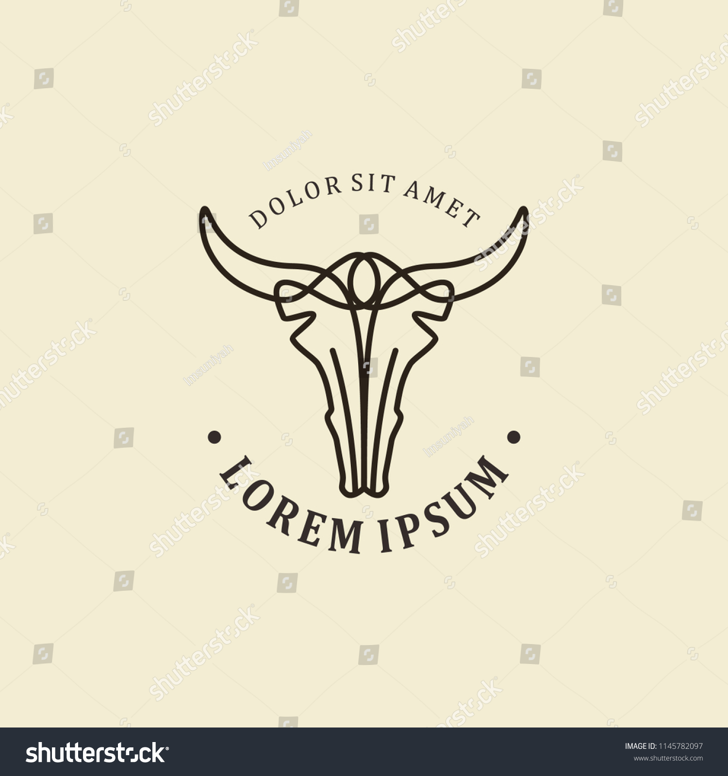 Deer Skull Design Stock Vector (Royalty Free) 1145782097 | Shutterstock