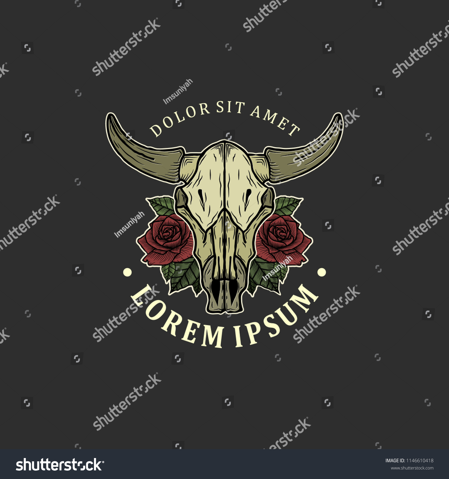 Deer Skull Design Stock Vector (Royalty Free) 1146610418 | Shutterstock