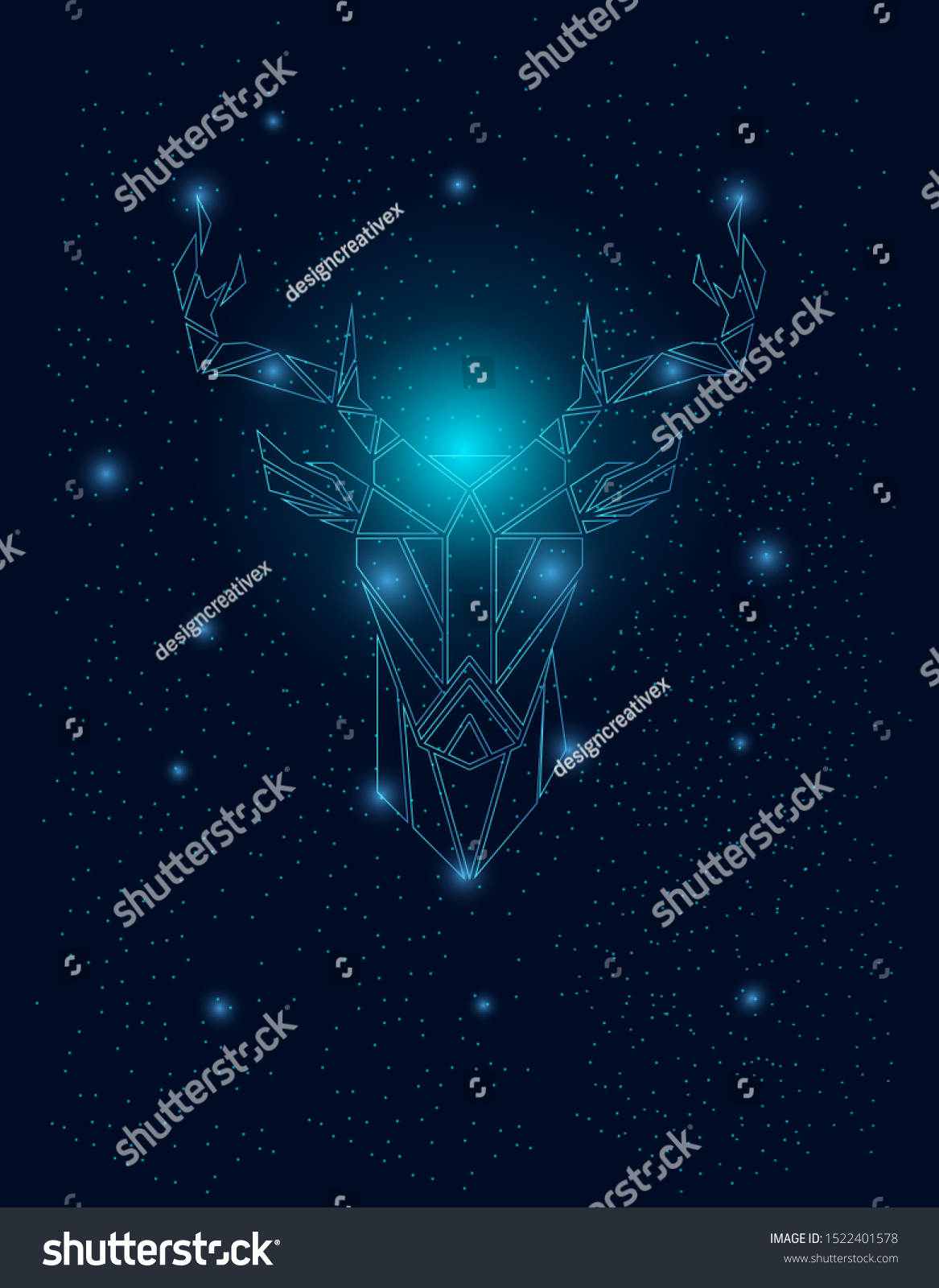 Deer Vector Animal Geometry Illustration Stock Vector (Royalty Free ...