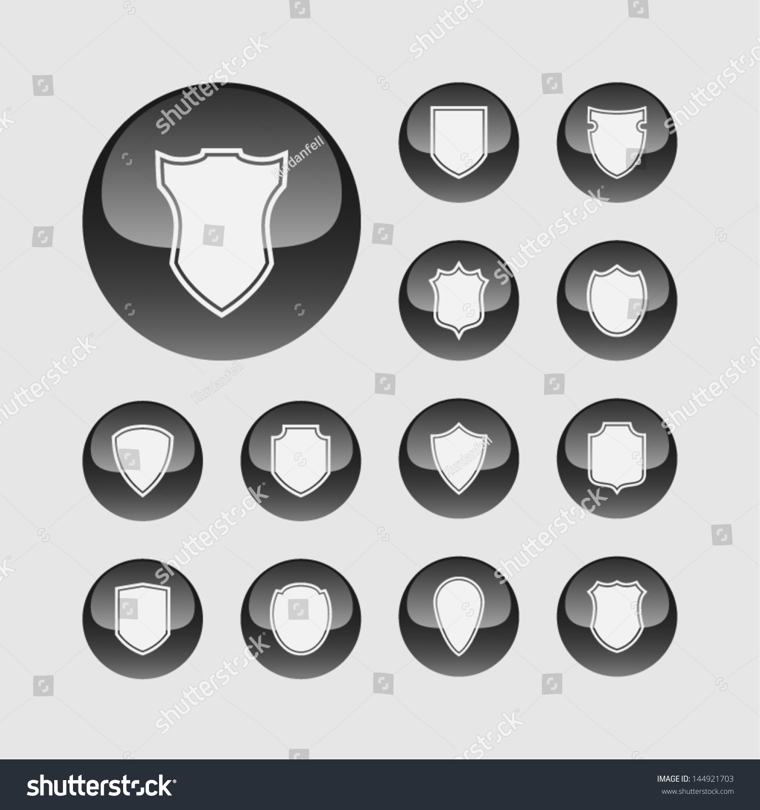 Defence Icons Stock Vector (Royalty Free) 144921703
