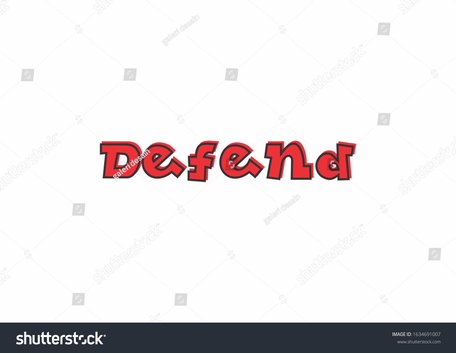 Defend Typography Poster Text Isolated On Stock Vector (Royalty Free ...