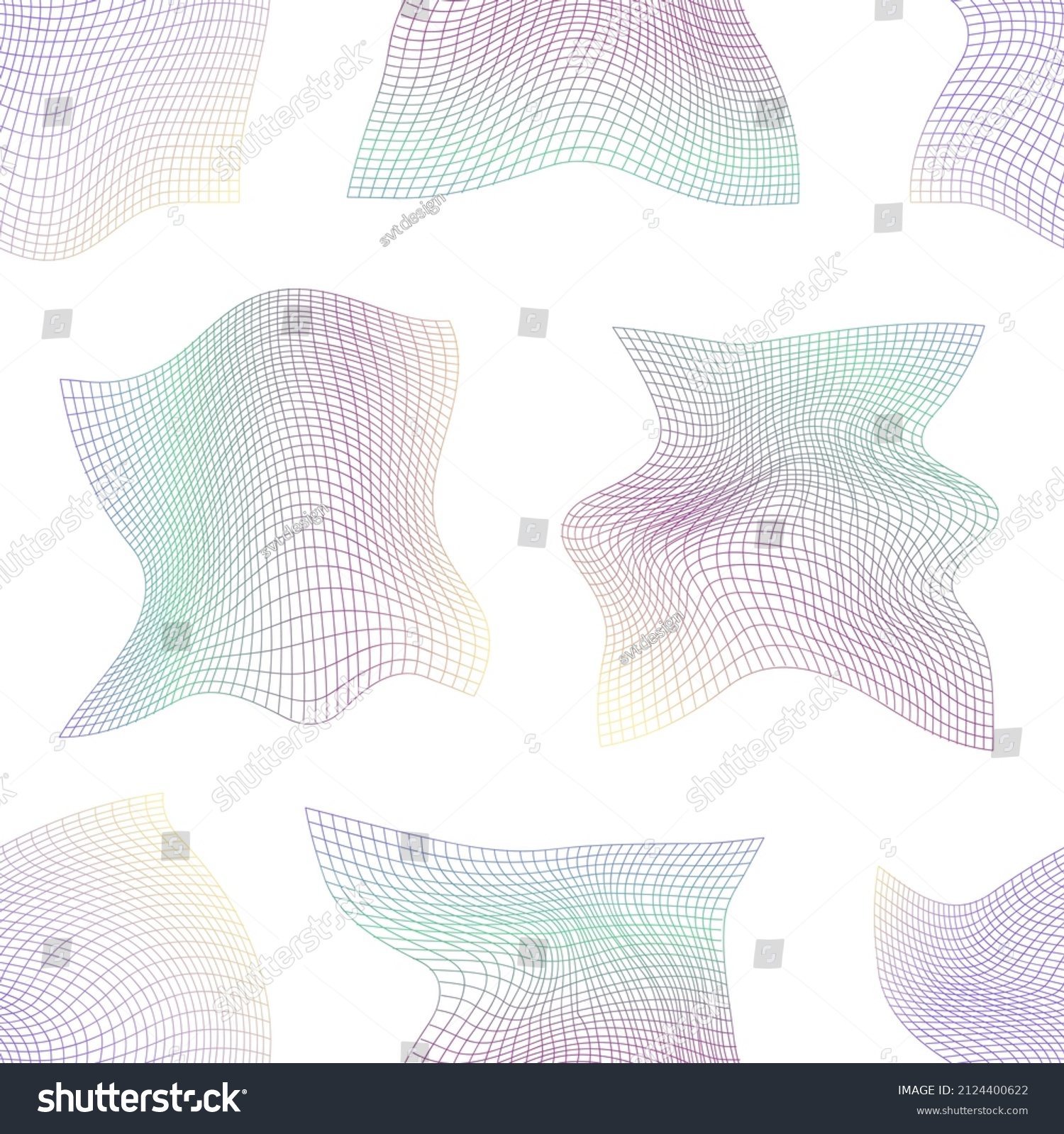 Deformed Flex Distorted Perspective Grid Psychedelic Stock Vector ...