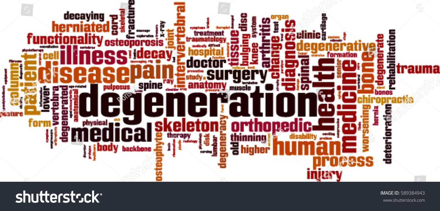 Degeneration Word Cloud Concept Vector Illustration Stock Vector ...