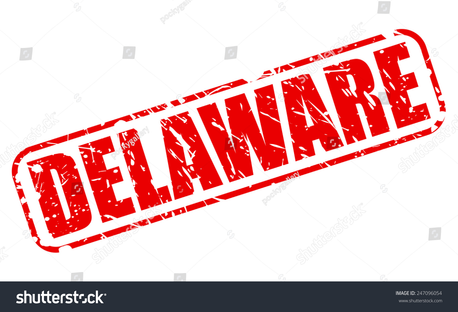 Delaware Red Stamp Text On White Stock Vector (Royalty Free) 247096054