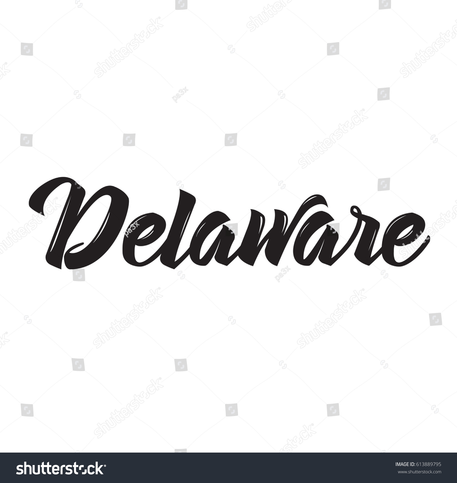 Delaware Text Design Vector Calligraphy Typography Stock Vector ...