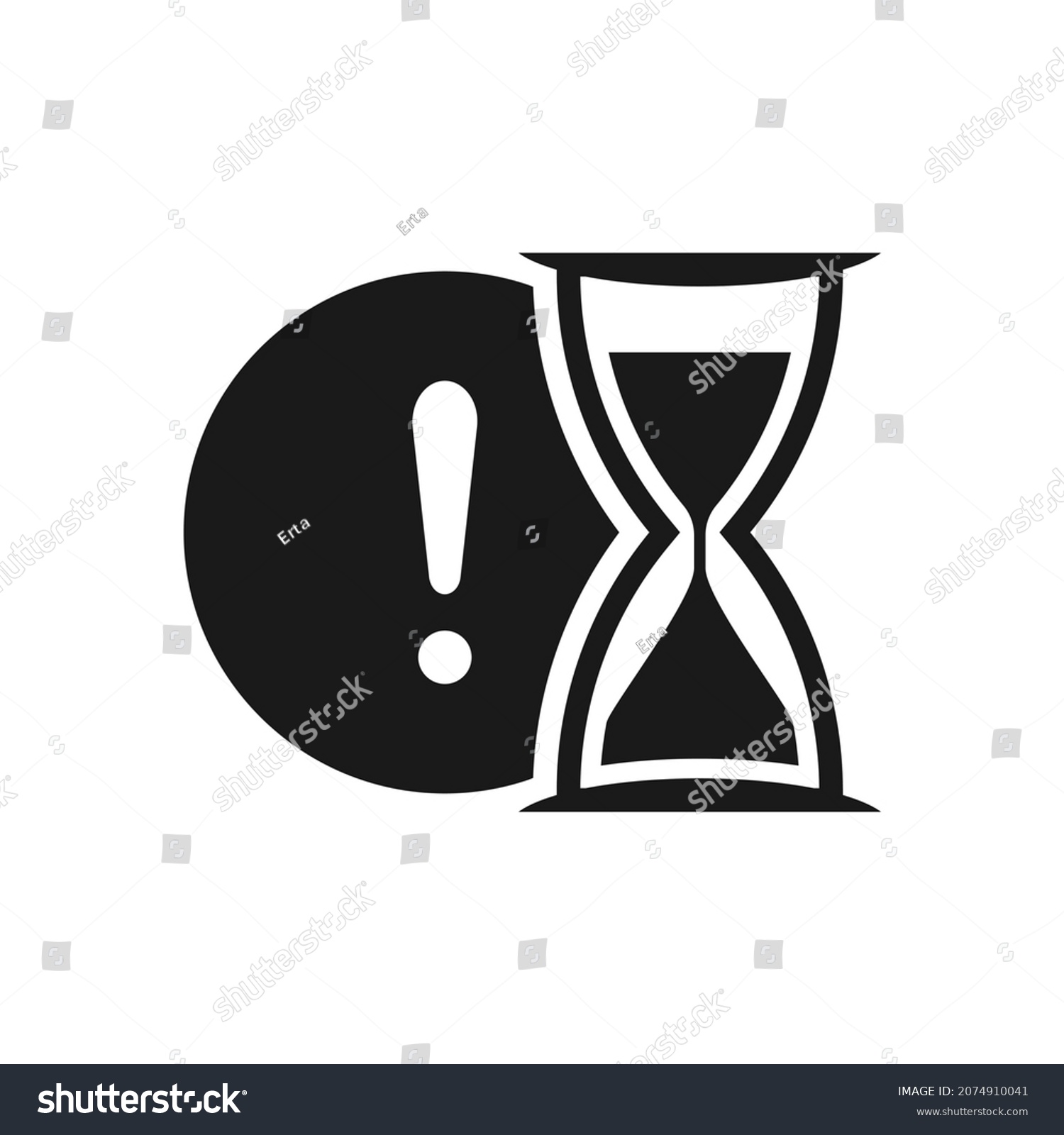 Delay Icon Design Isolated On White Stock Vector (Royalty Free) 2074910041