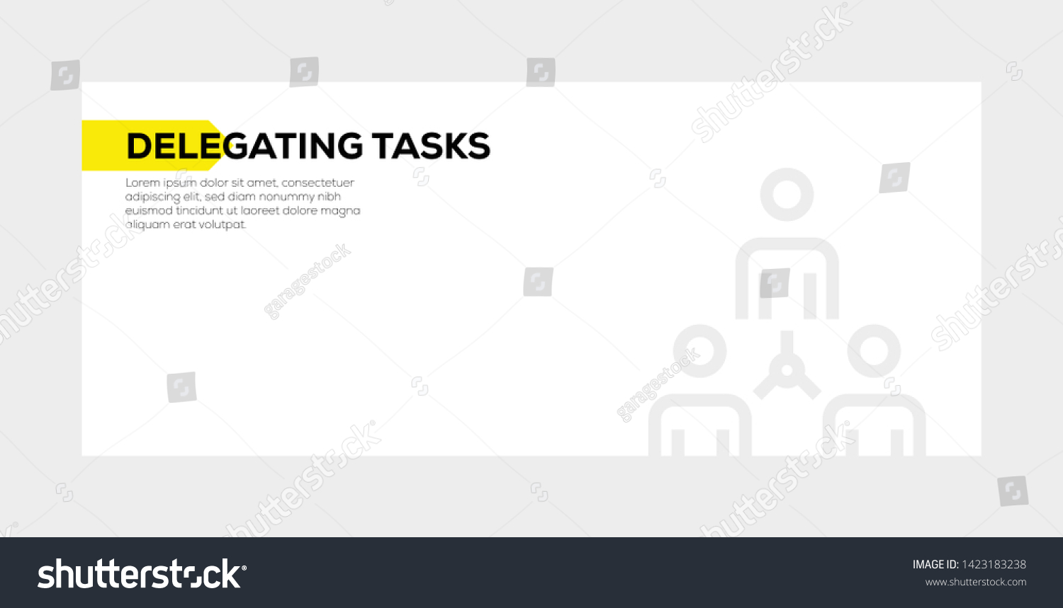 Delegating Tasks Icon Illustration Concept Stock Vector (Royalty Free ...