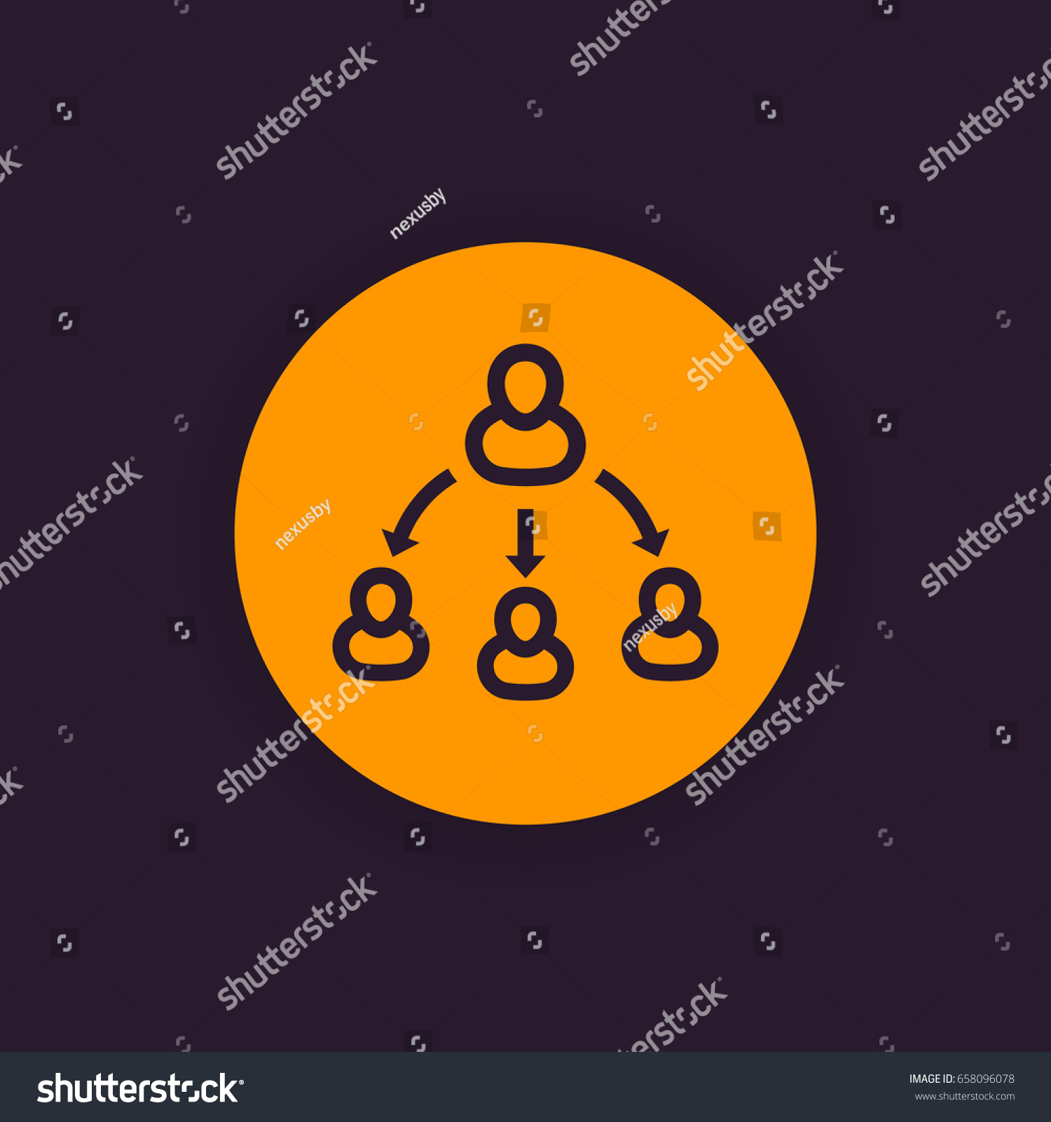 Delegation Icon Vector Symbol Stock Vector (Royalty Free) 658096078