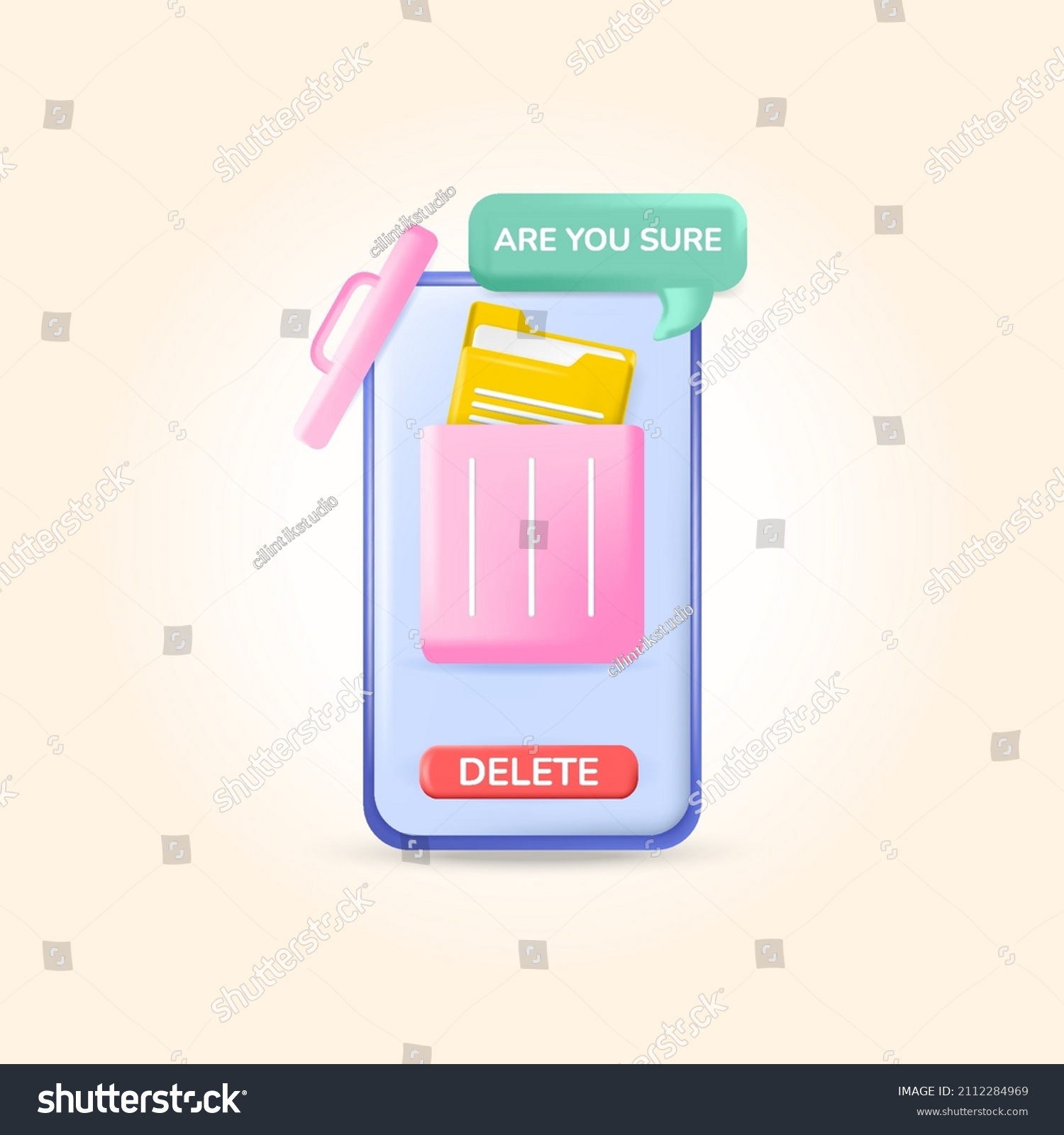 Delete File Trash Realistic 3d Design Stock Vector (Royalty Free ... Delete File Trash Realistic 3d Design Stock Vector (Royalty Free ...