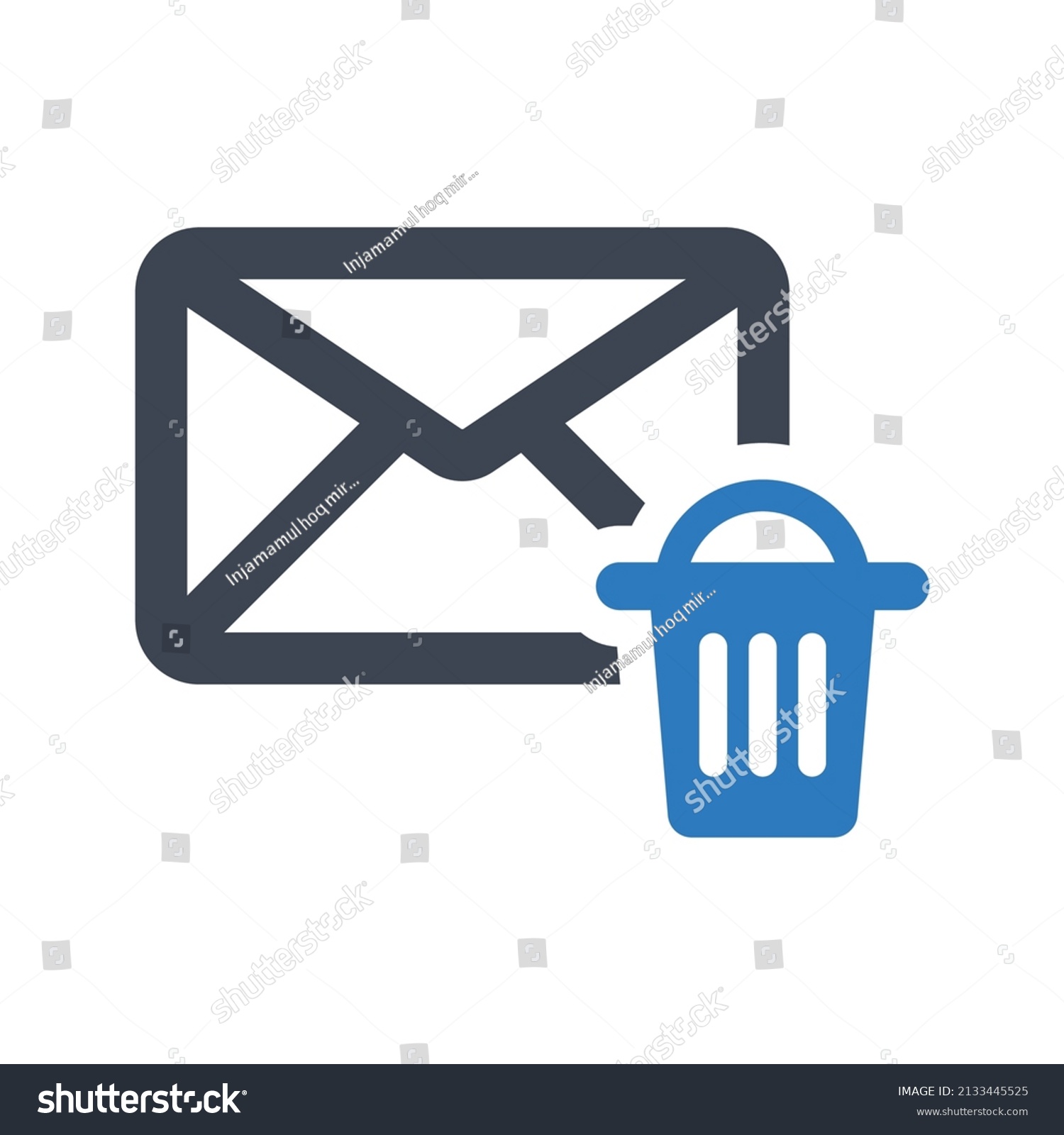 Delete Message Iconmail Vector Illustration Stock Vector (Royalty Free ...