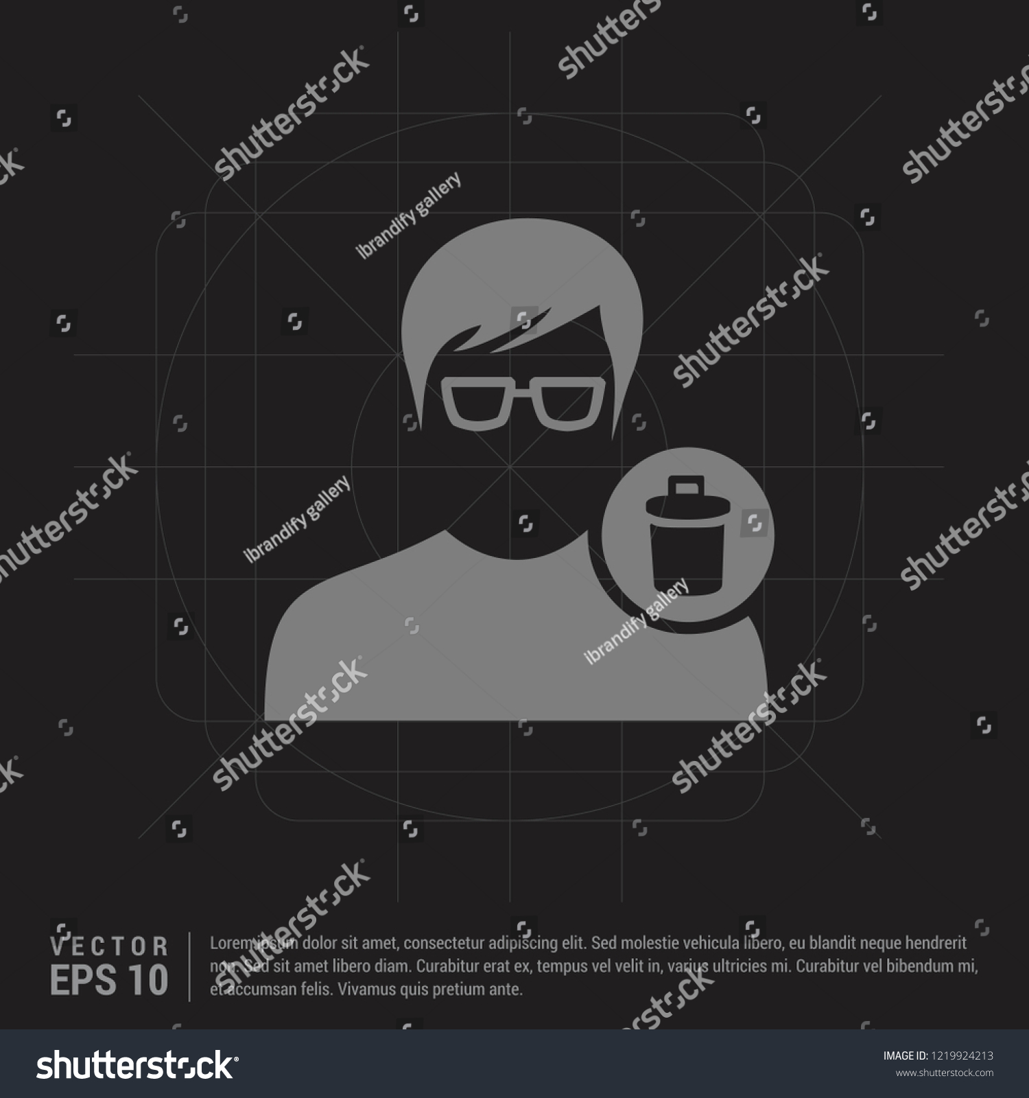 Delete User Icon Black Creative Background Stock Vector (Royalty Free ...