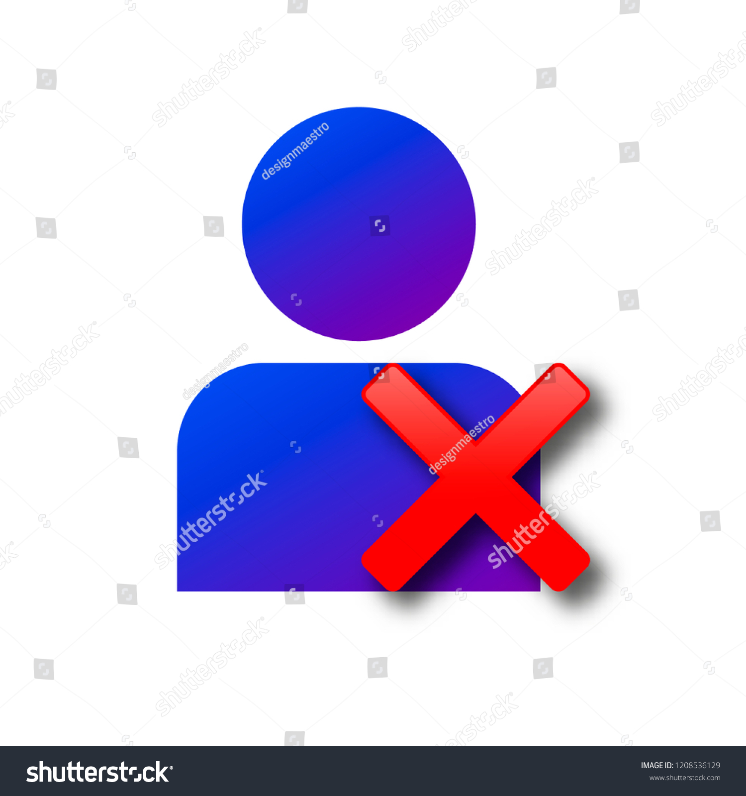 Delete User Profile Icon Close Account Stock Vector (Royalty Free ...