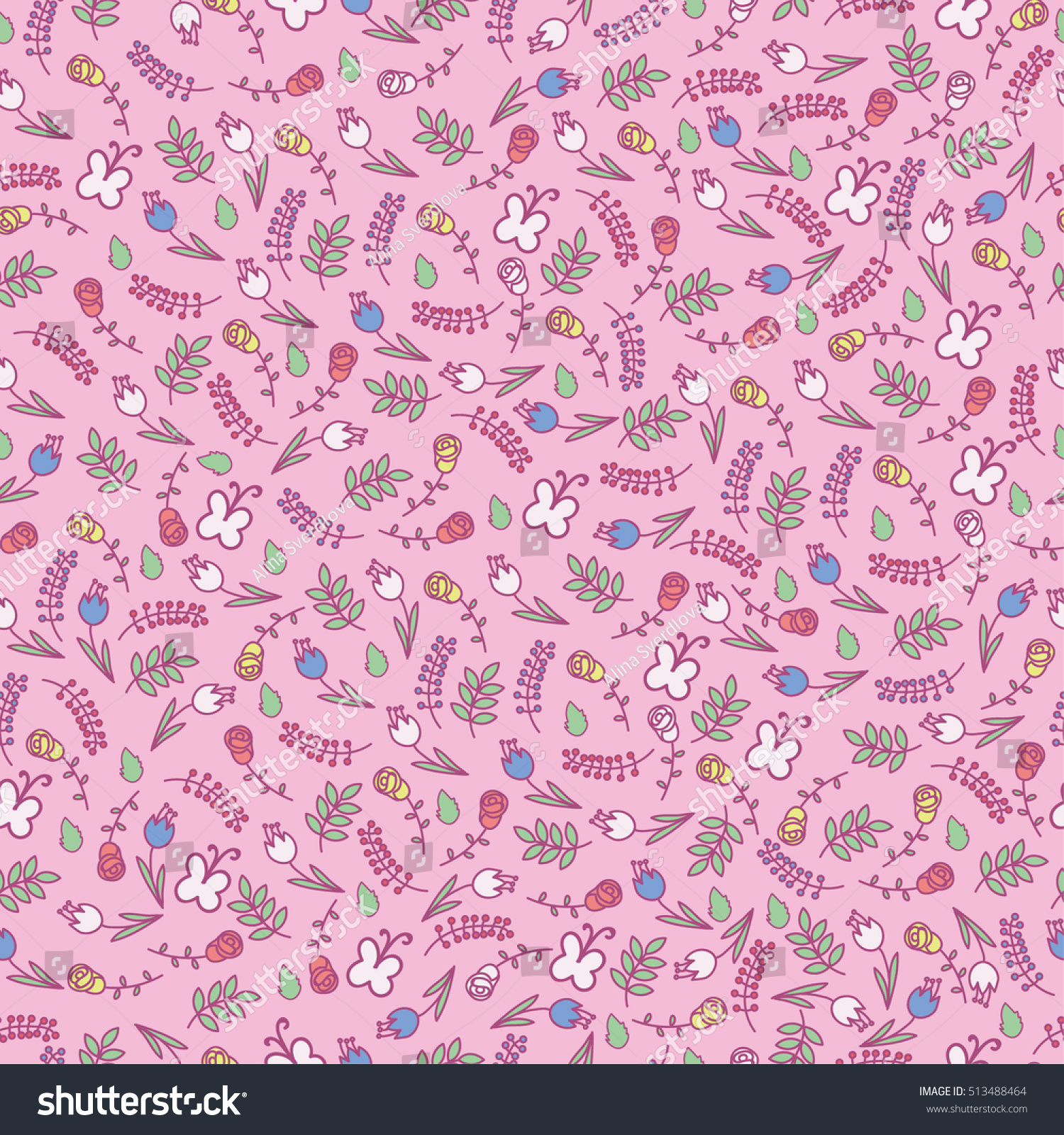 Delicate Pink Background Spring Flowers Stock Vector (Royalty Free ...