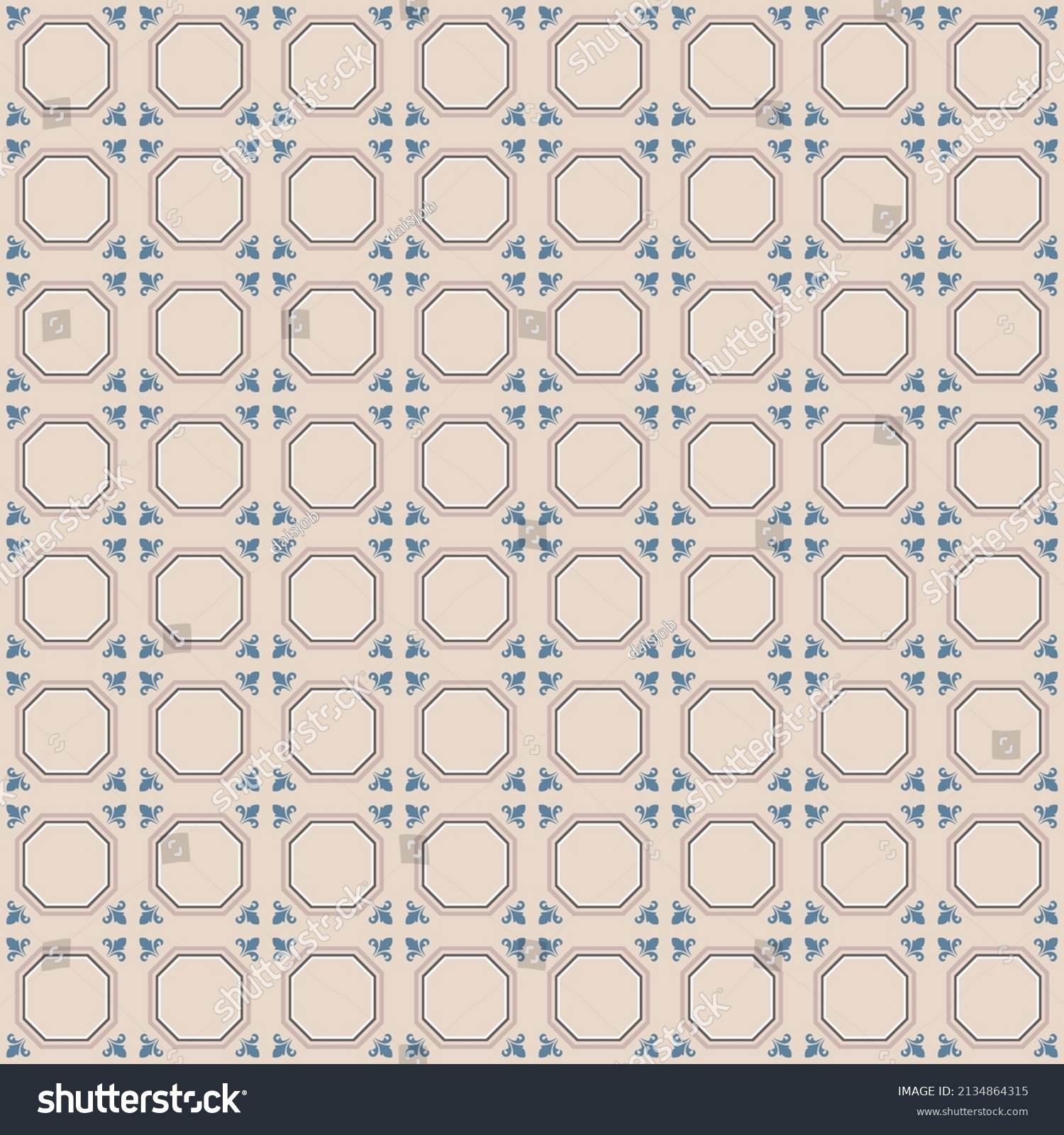 Delicate Tile Seamless Pattern Wallpaper Vector Stock Vector (Royalty ...
