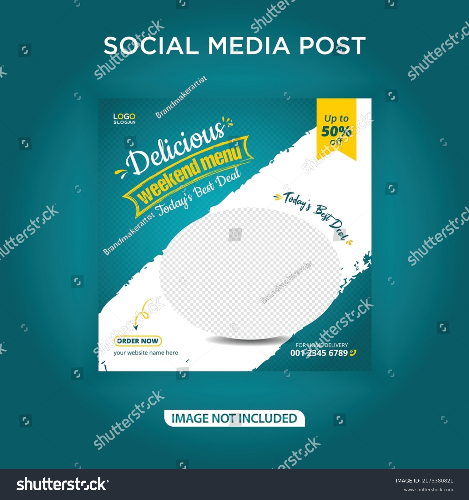 Delicious Weekend Menu Banner Template Stock Vector (Royalty Free ...